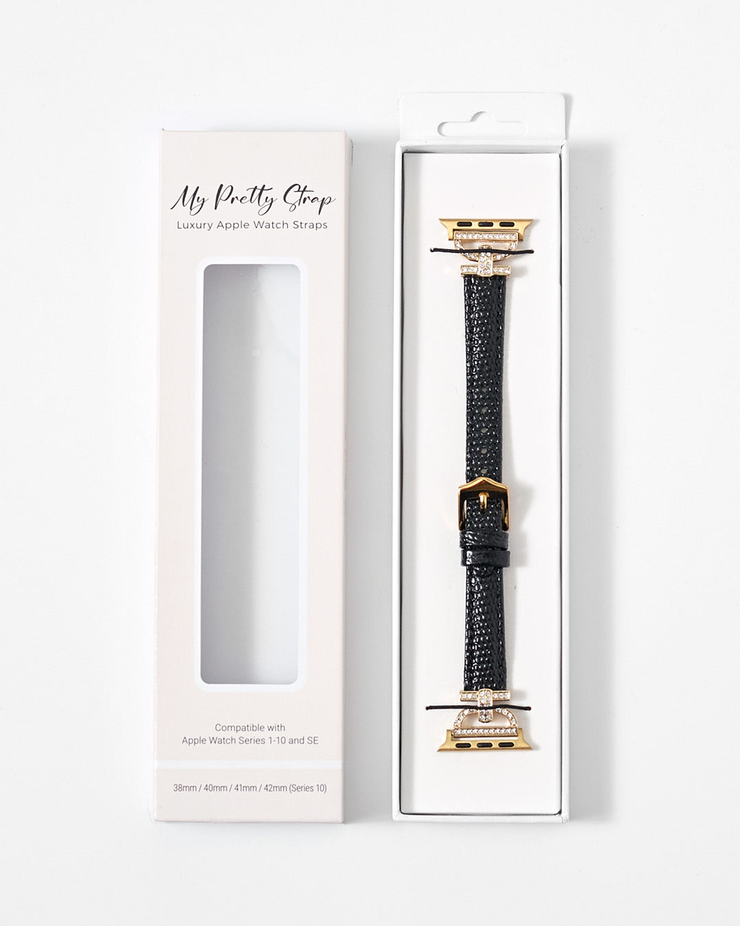 Glam Leather Pave Apple Watch Strap – Pretty Straps™